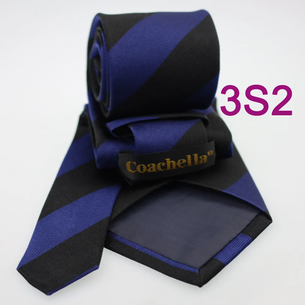 Coachella, мужские галстуки, чистый шелк, галстук, темно-синий с ...