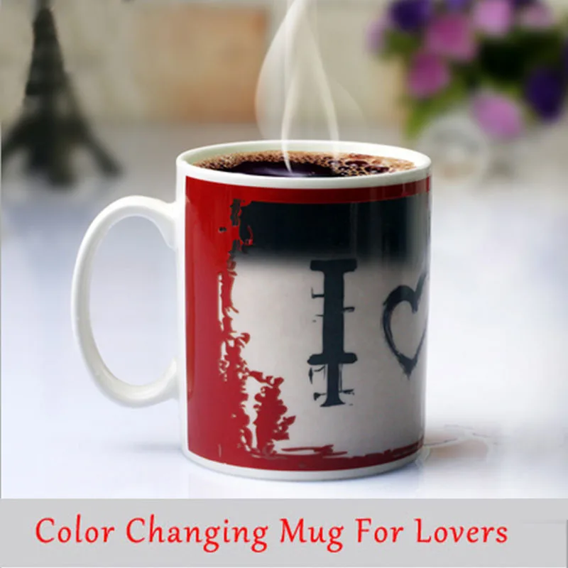 Red Lips 2016 New Magic Ceramic Mug Color Changing Mug Hot Heat ...