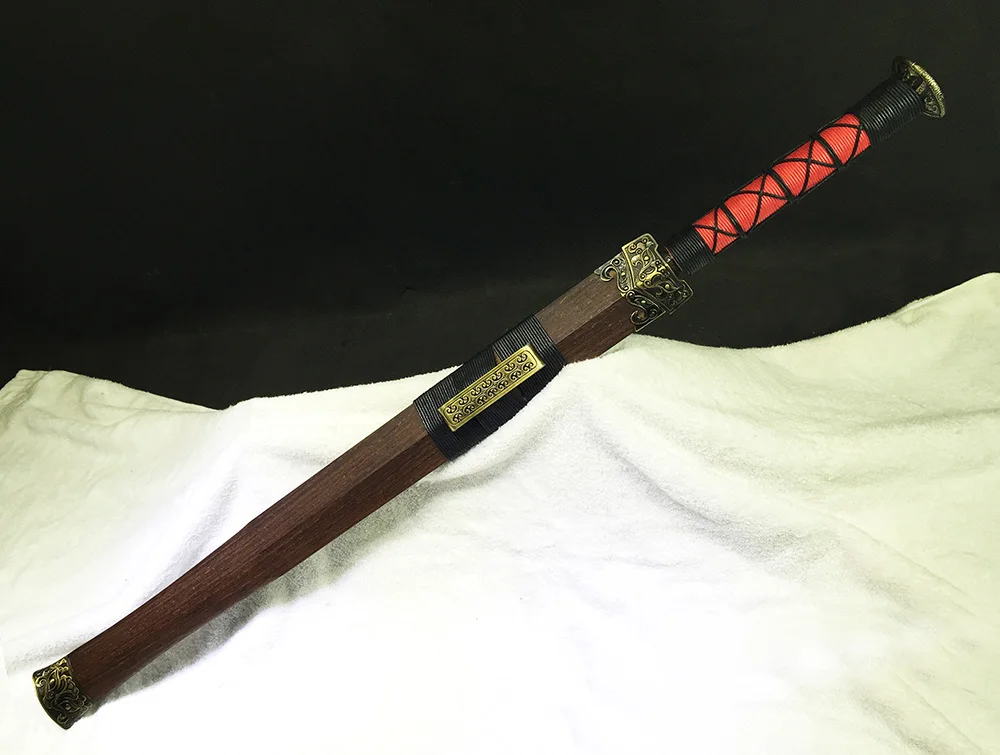 HANDFORGED FOLDED STEEL RED/BLACK big Blood Groove COLOR BLADE Chinese ...