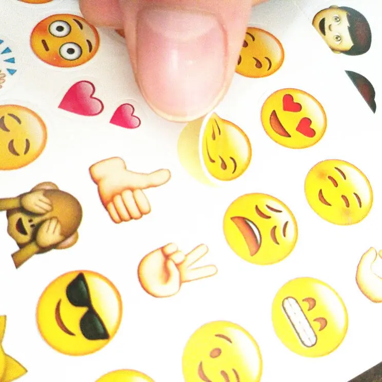 1pcs 48 Cut Cute Lovely classic Emoji Smile Stickers decal For laptop ...