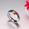 Rainbow Pride Silver Plated Ring For LGBT Couples - Queerks™