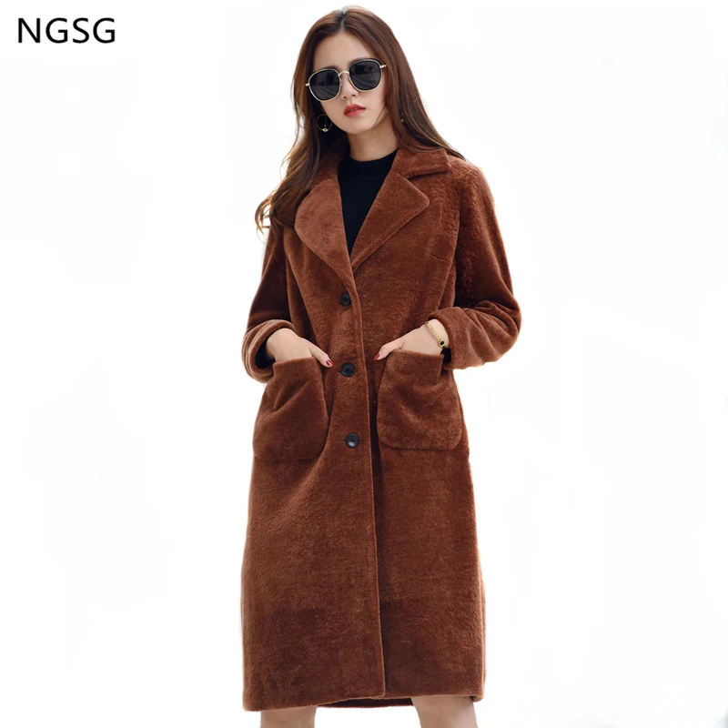 Ngsg Womens Breasted Woolen Coats And Blends Wine Red Cotton Warm