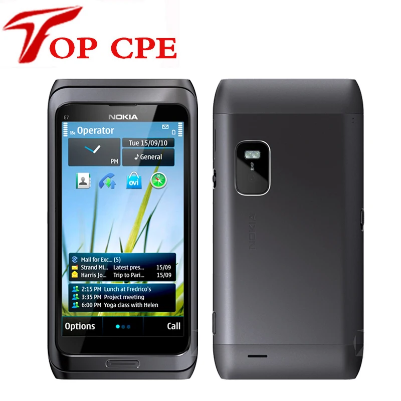 Nokia E7 Original Unlocked GSM 3G Mobile Phone WIFI GPS 8MP QWERTY ...