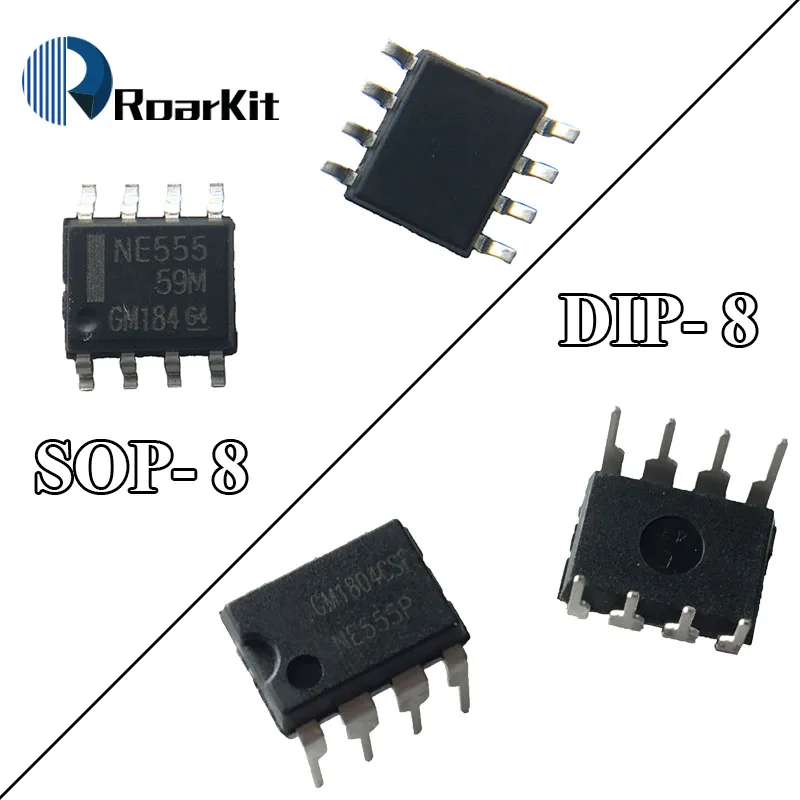 10-20-30PCS-New-NE555-NE555P-NE555N-555-Timers-DIP-8-8-Pin-DIP-Sockets ...