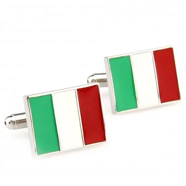 Italy Flag Cufflink 1 Pair Retail Free Shipping Promotion - Tie Clips ...