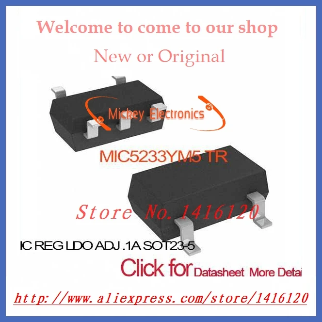 5 개 MIC5233YM5 TR IC REG LDO ADJ. 1A SOT23 5 MIC5233YM5TR 5233 MIC5233 ...
