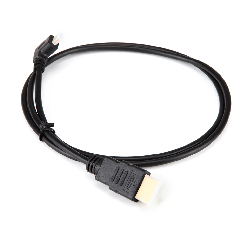 100cm Male HDMI A Type to 90` Angle Male Micro HDMI D Type AV Extension ...