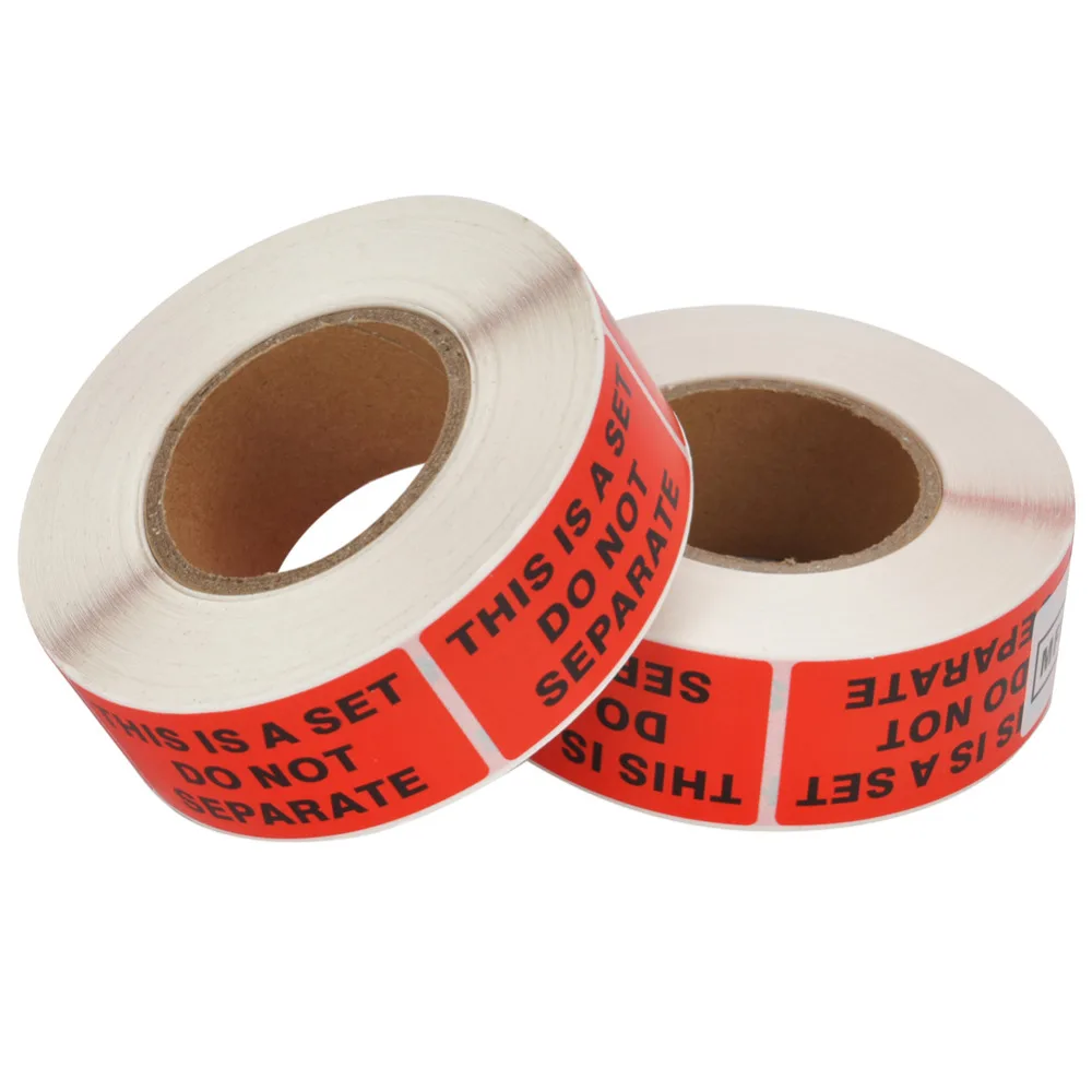 2 Rolls "This Is A Set Do Not Separate" Labels Stickers 1"x2" Red FBA ...