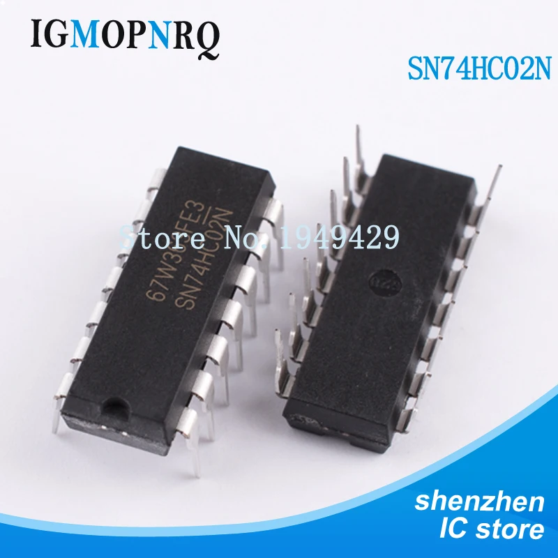 10pcs free shipping 74HC02N 74HC02 SN74HC02N SN74HC02 DIP 14 Logic ...