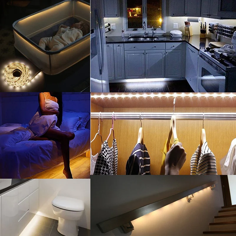 12V 36LEDs 1M LED Strip Light Waterproof Flexible Luminaria Motion ...