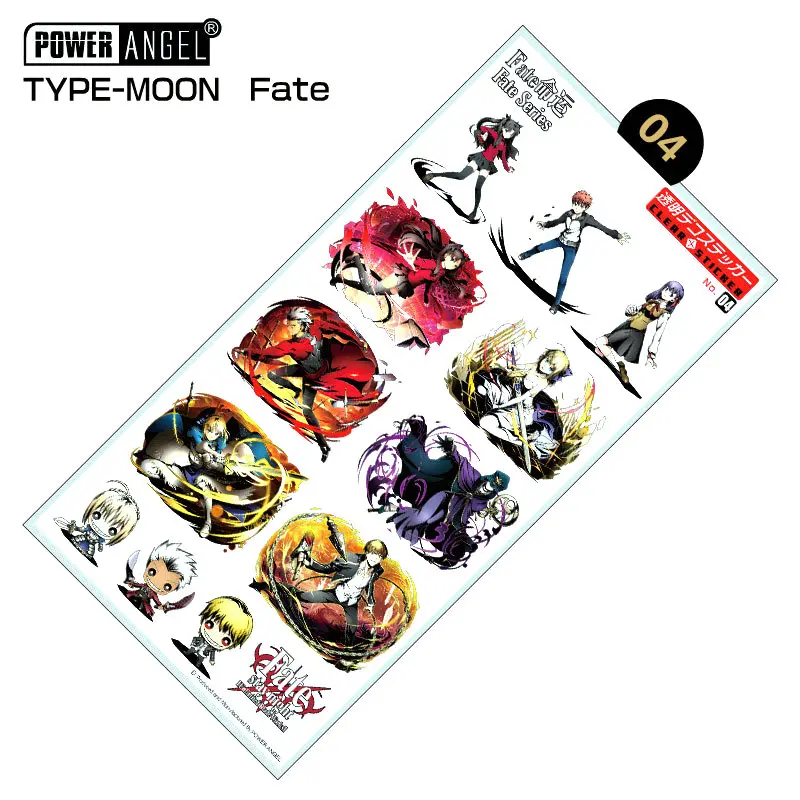 Fate Stay Night Sticker Anime Stickers Waterproof Plastic Transparent ...
