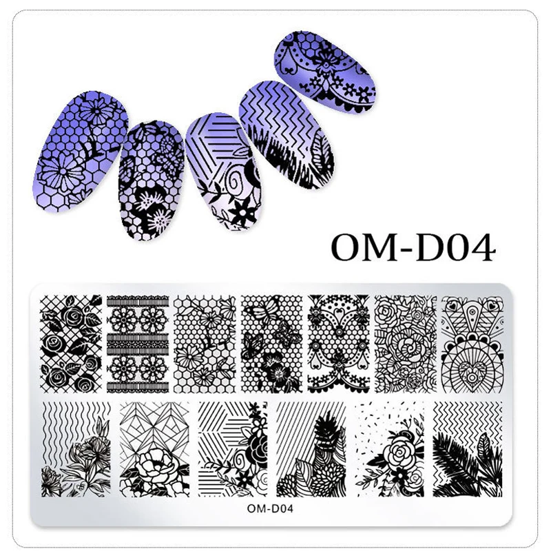 1 шт дизайн 12 стилей для штамповки ногтей набор трафаретов из нержавеющей пластины для