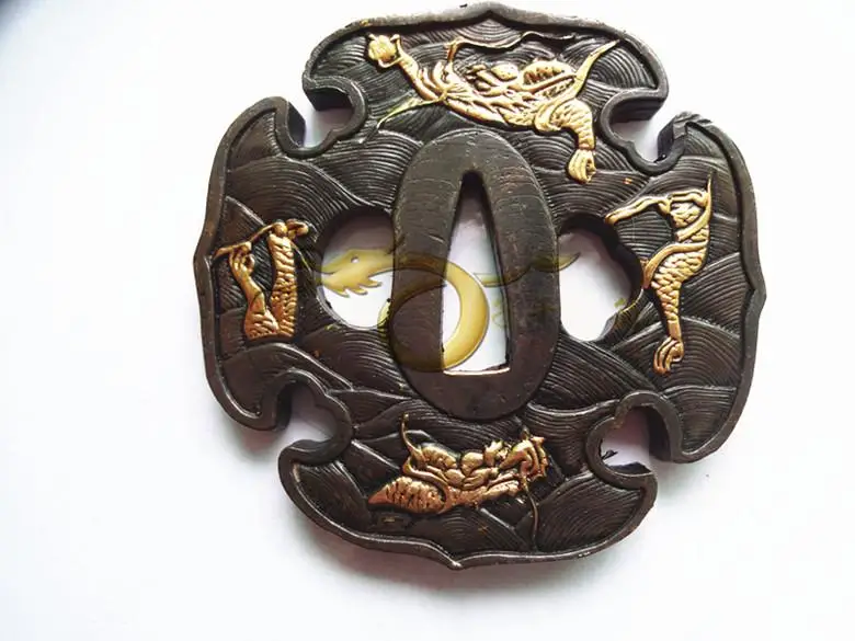 Copper Tsuba Guard for Japanese Samurai Sword Katana-in Swords from ...