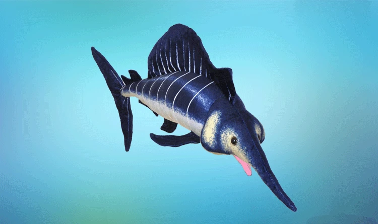 New Plush Swordfish Toy Stuffed Simulation Fish Doll Gift About 112cm ...