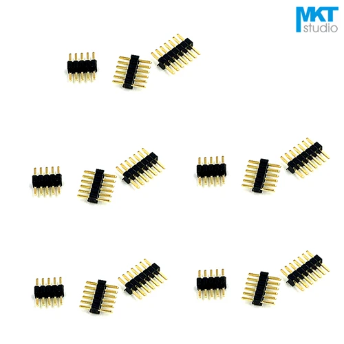 100Pcs 1.27mm Pitch Single Row PTH Male Pin Header Strip For Arduino 2P ...