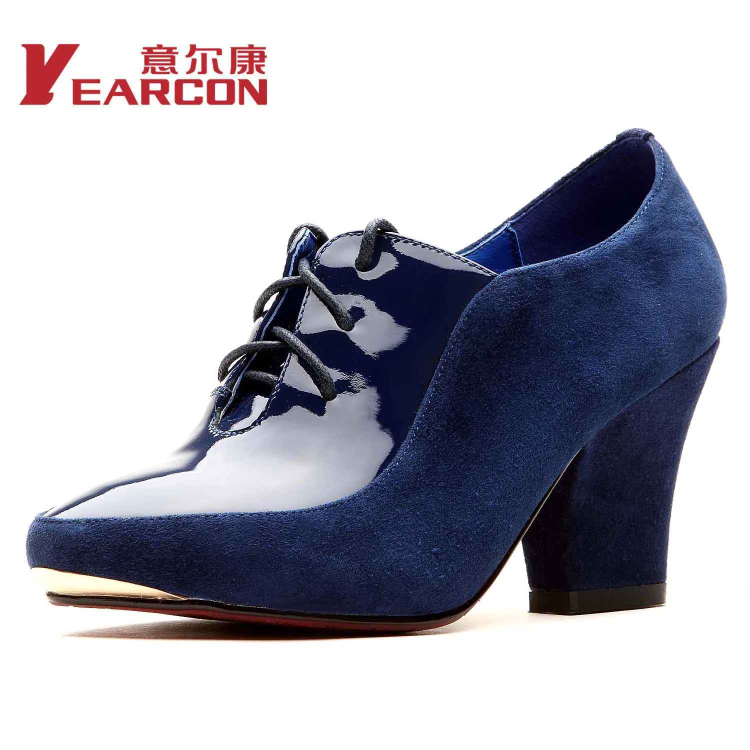 YEARCON women's shoes 2013 spring genuine leather lacing round toe ...