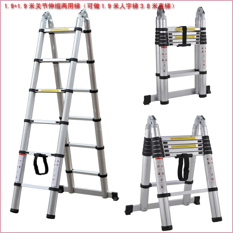 3.8 meters ladders joint dual use retractable ladder thickening ...