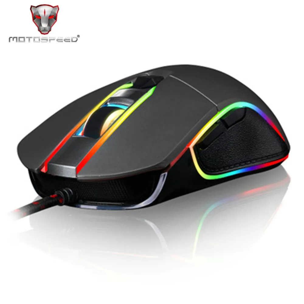 V30 RGB LED Backlight Ergonomic Optical USB Wired Gaming Mouse 3500DPI ...