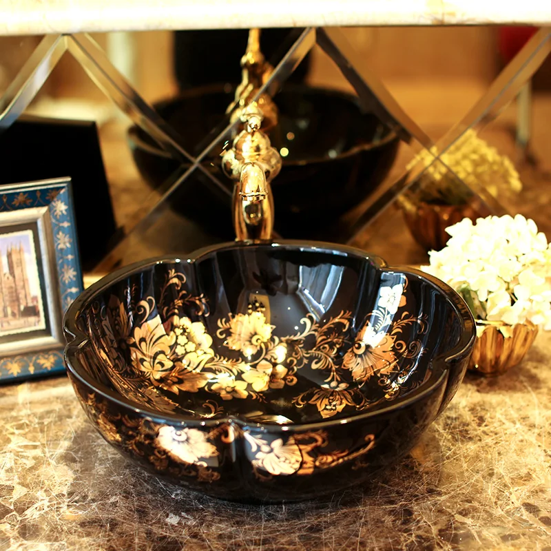 Europe-Vintage-Style-Hand-Painting-Art-wash-basin-bathroom-sinks ...