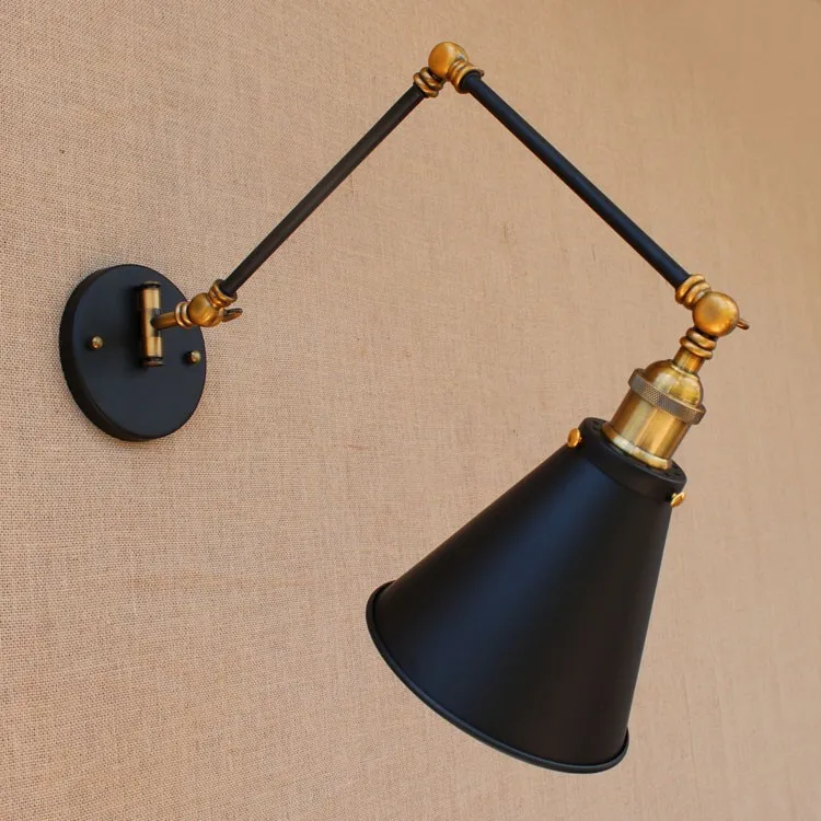 Adjustable Long Swing Arm Wall Light Fixture Edison Retro Vintage Wall ...