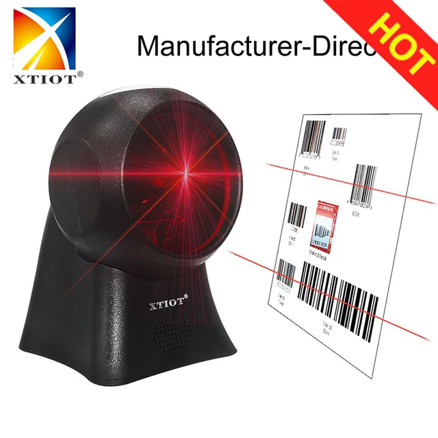 XT7120 Laser Flatbed Barcode Scanner 20 Lines Desktop Omnidirectional ...