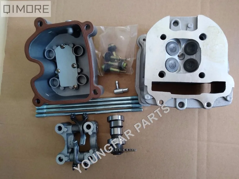 performance 4 valve 4 valves 4V cylinder head kit for Scooter 152QMI 157QMJ GY6 125 GY6 150 ...
