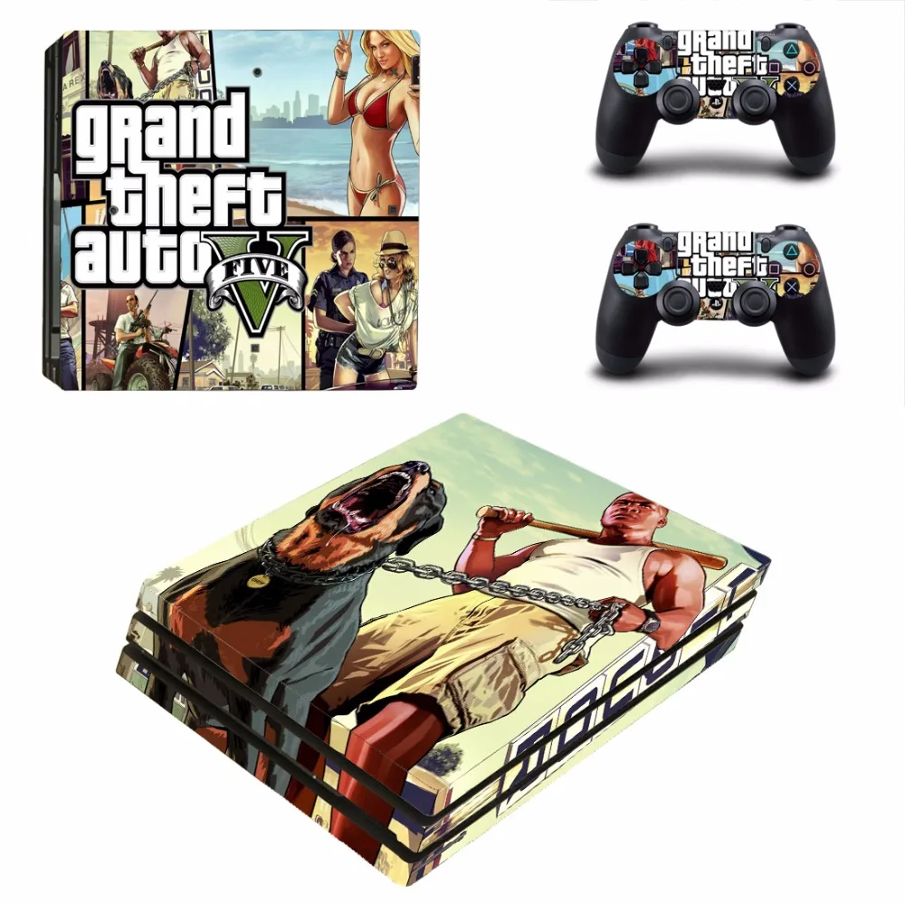 Grand Theft Auto V PS4 Pro Skin Sticker for PlayStation 4 Console ...