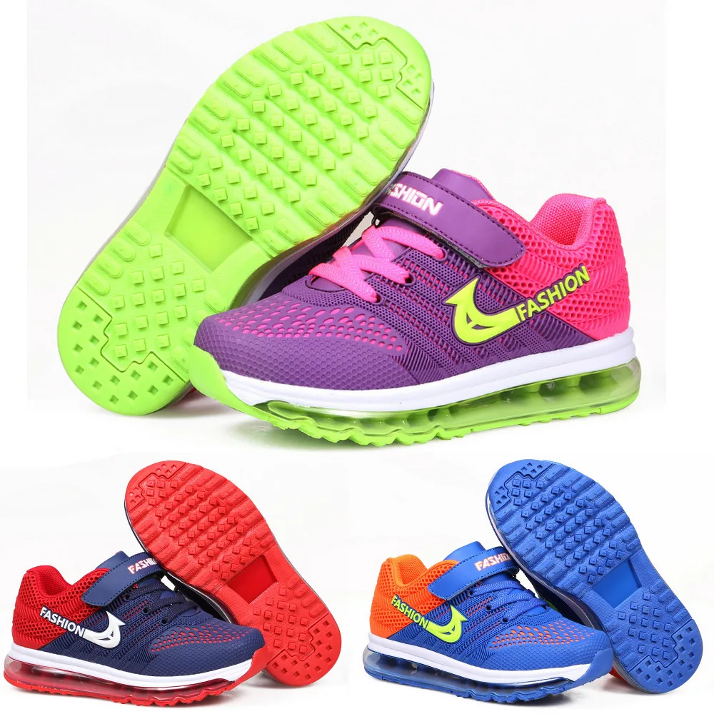 2016 NEW Fashion Children Running Sport AIr cushion Breathable Sneakers ...