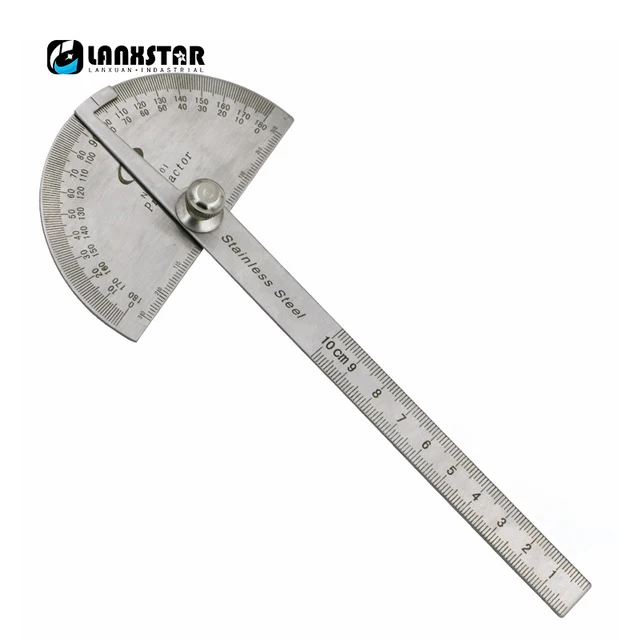 Stainless Steel Angle Ruler Protractor Rulers with 180 Degree Angle ...