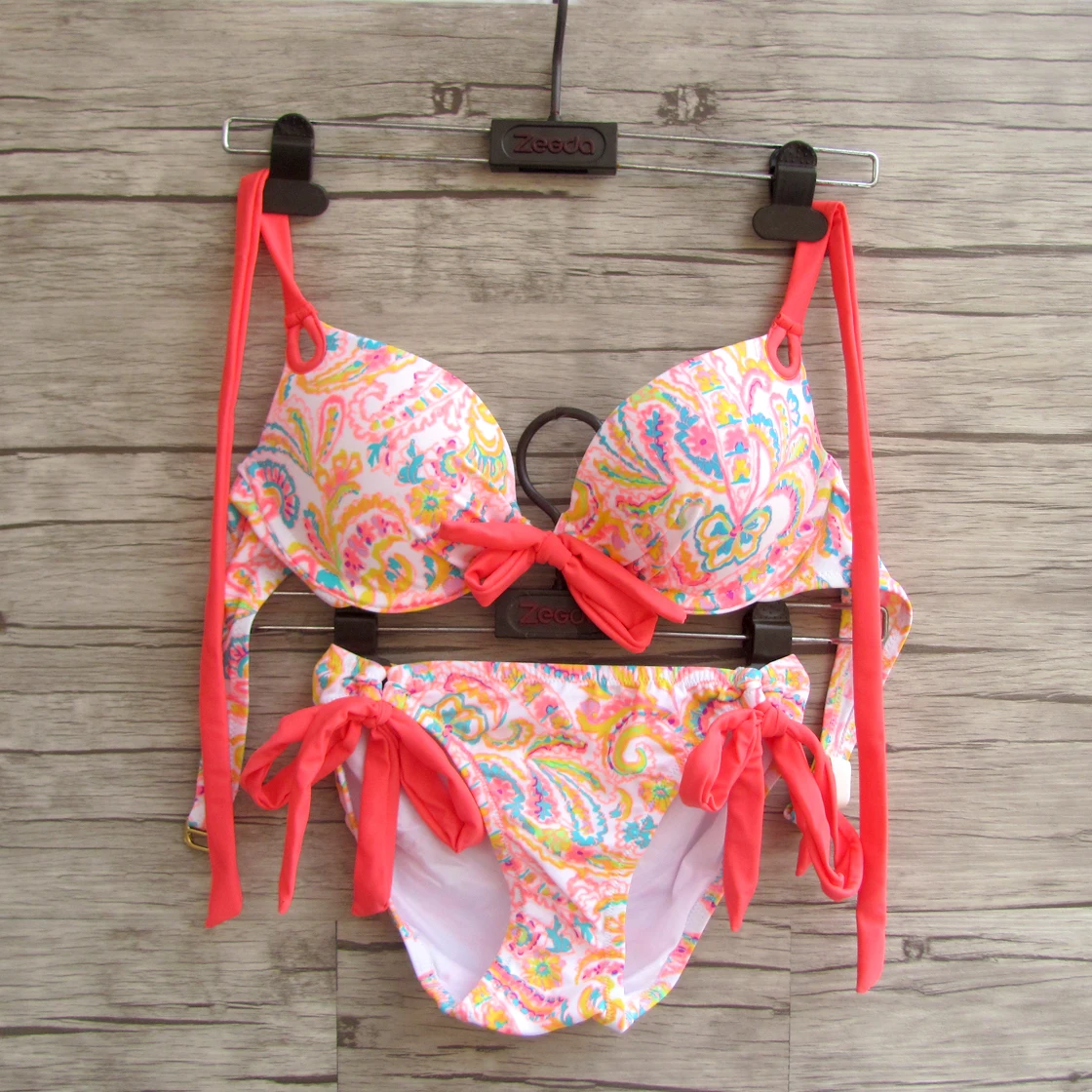 Women Bikini Printing Bathing Suits Underwire Maillot De Bain Low Waist