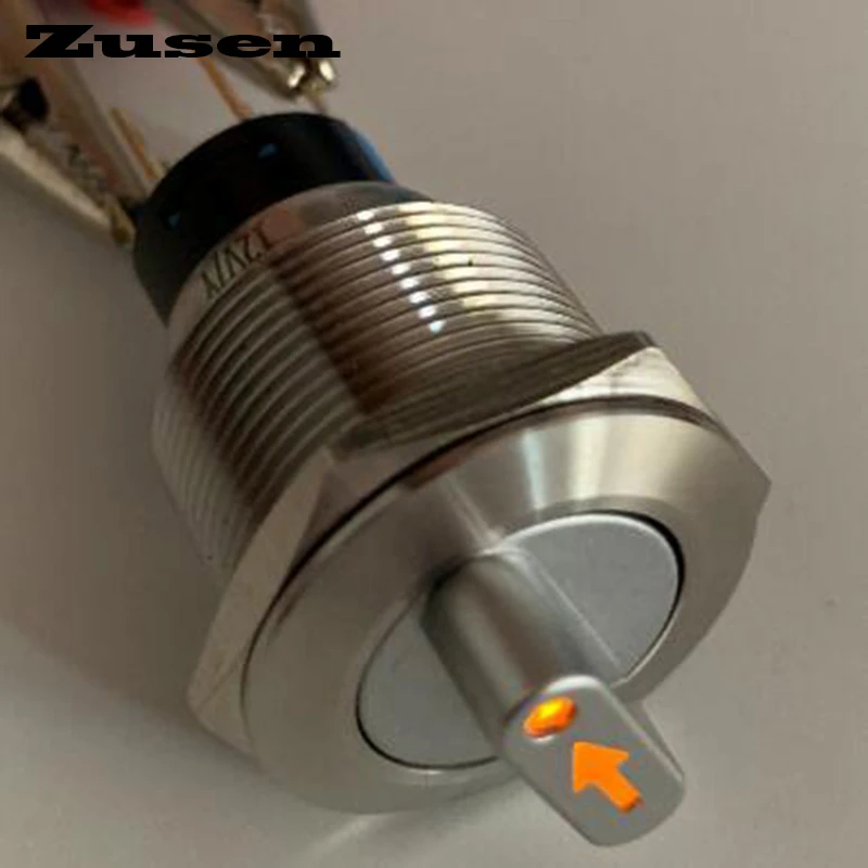 Zusen 22mm Metal Selector Knob Switch 3positions Lock With Arrow Symbol ...