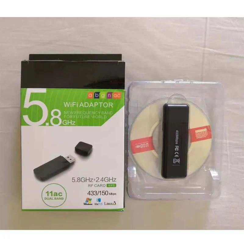 Usb wifi 동글 600Mbps USB2.0 MT7610U 5.8G WiFi 어댑터 무선 안테나, Mag250 Mag 250 ...