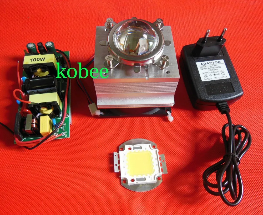 100w-high-power-led-100W-Waterproof-LED-driver-heatsink-Lens-with ...