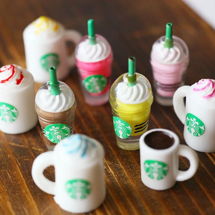 Kawaii Cute Toy Mini Model 1:12/1:6 Starbucks coffee cup frappuccino ...