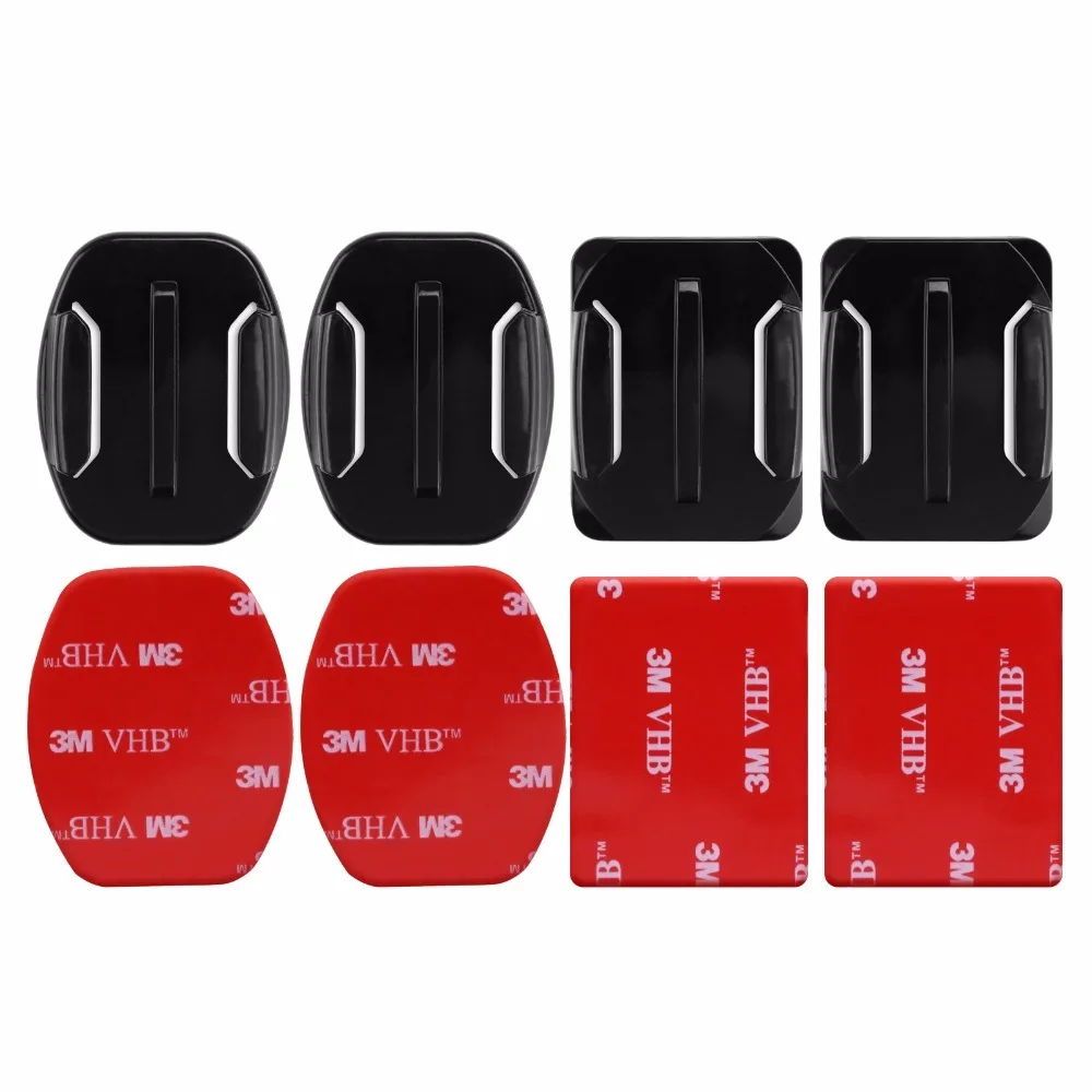 4pcs Flat and Curved Base Mount 3M VHB Stickers For GoPro Hero 5 3 4 ...