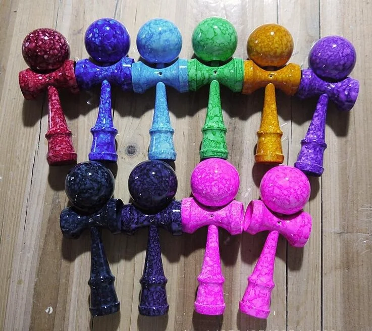 MOQ 100pcs Full Marble paint Kendama 10colors 18.5CM Boutique Japan ...