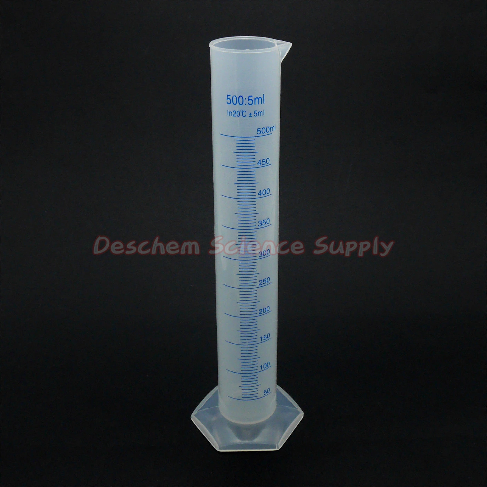 500mL Polypropylene Measuring Cylinder,Blue Graduate,PP Plastic Labware
