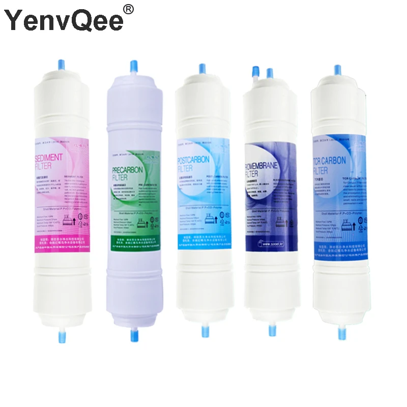 5 STAGE RO WATER FILTER PP SEDIMENT+PRE Carbon+POST Carbon+50/75 GPD RO ...