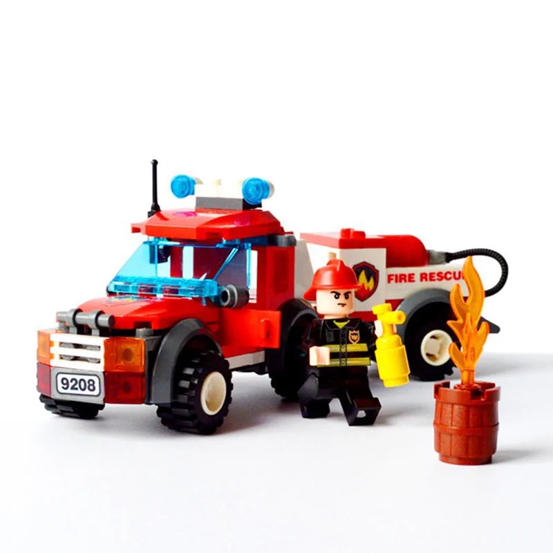 122pcs/set DIY Fire Fighting Truck Assemble Building Blocks Bricks Toys ...