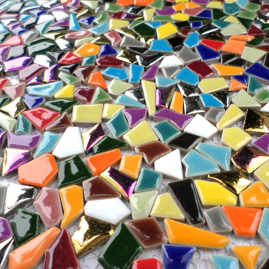 rainbow colorful ceramc mosaic irregular shaped seven color for ...