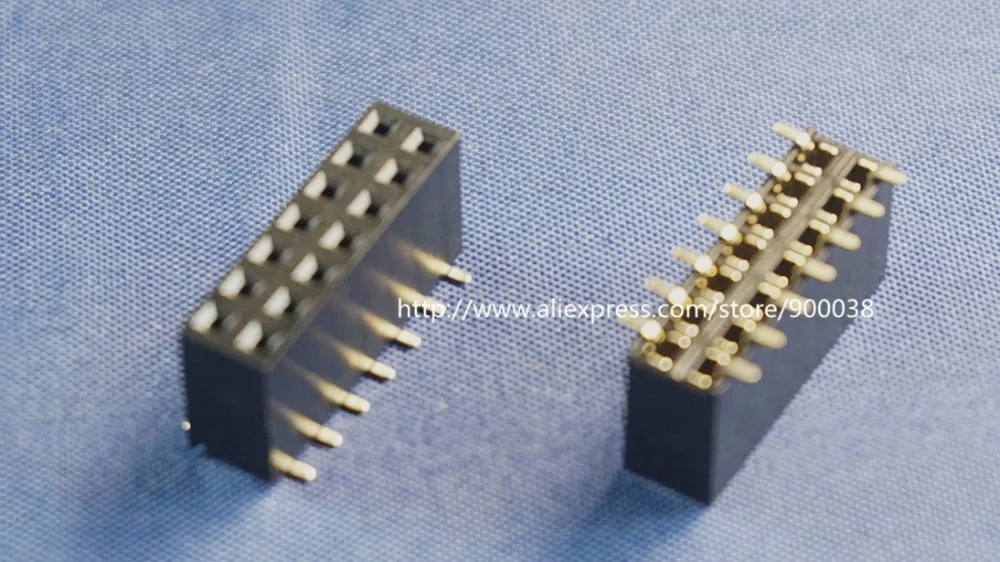 500pcs 2.54mm 2x7 14P Female Header Dual Row Pin Header SMT Plastic ...