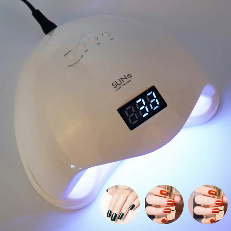 54W UV LED Lamp Manicure Timer LCD Screen UV Machine Nail Dryer Lamp ...