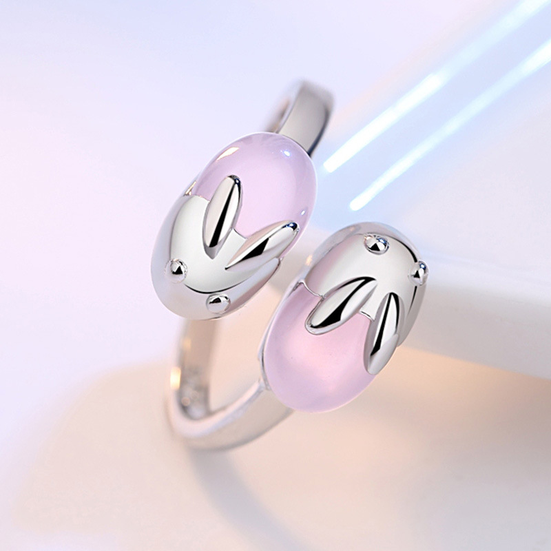Silver Adjustable Rabbit Ring