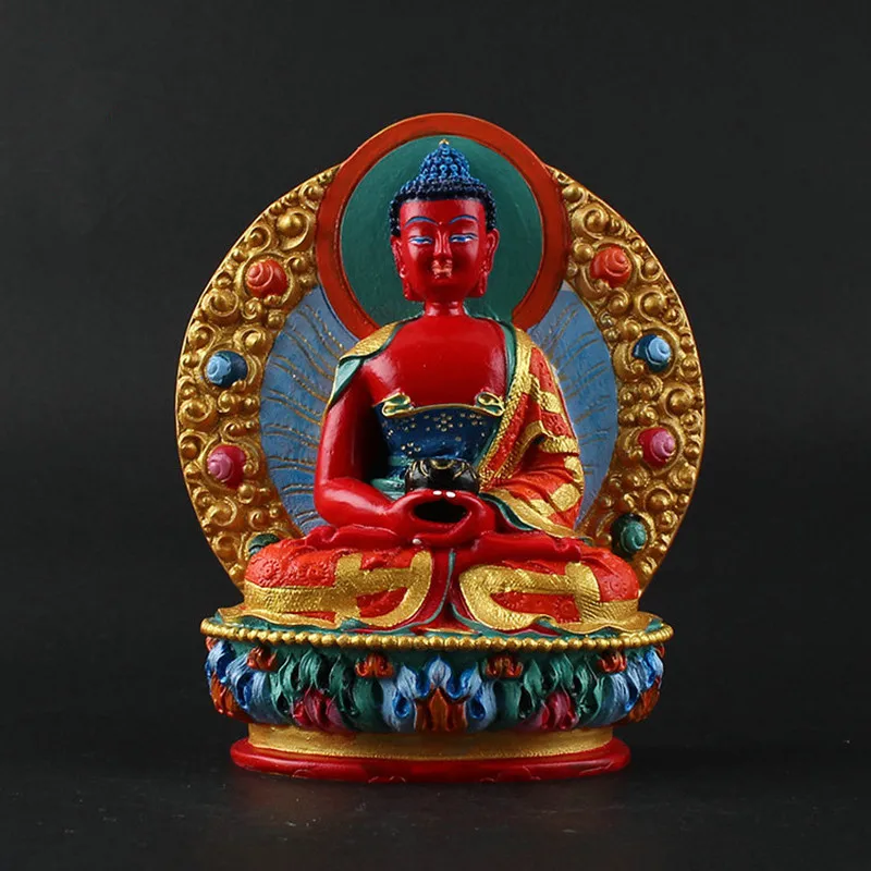 11.5cm Amitabha Resin Buddha Figurine, Bodhisattva Delicate Hand Plated ...