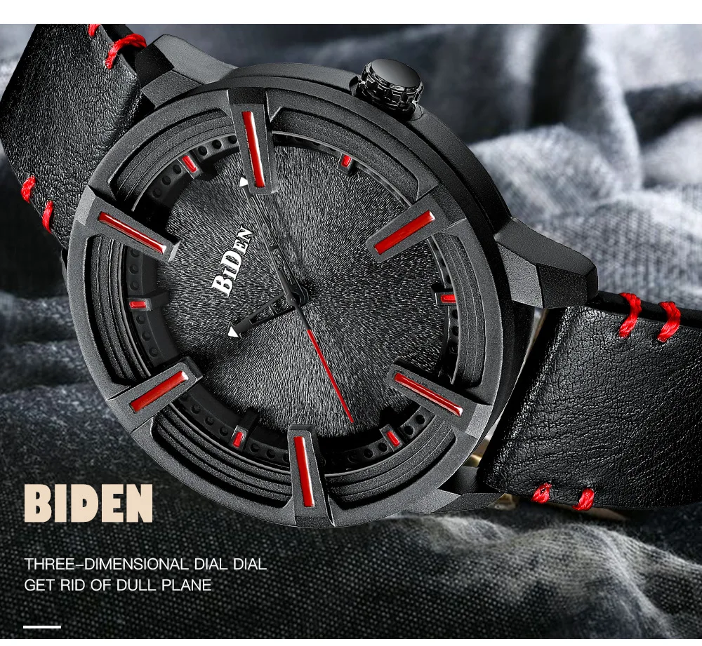 BIDEN Men Watch Quartz Japan Movt Wristwatch Casual Sports Waterproof ...