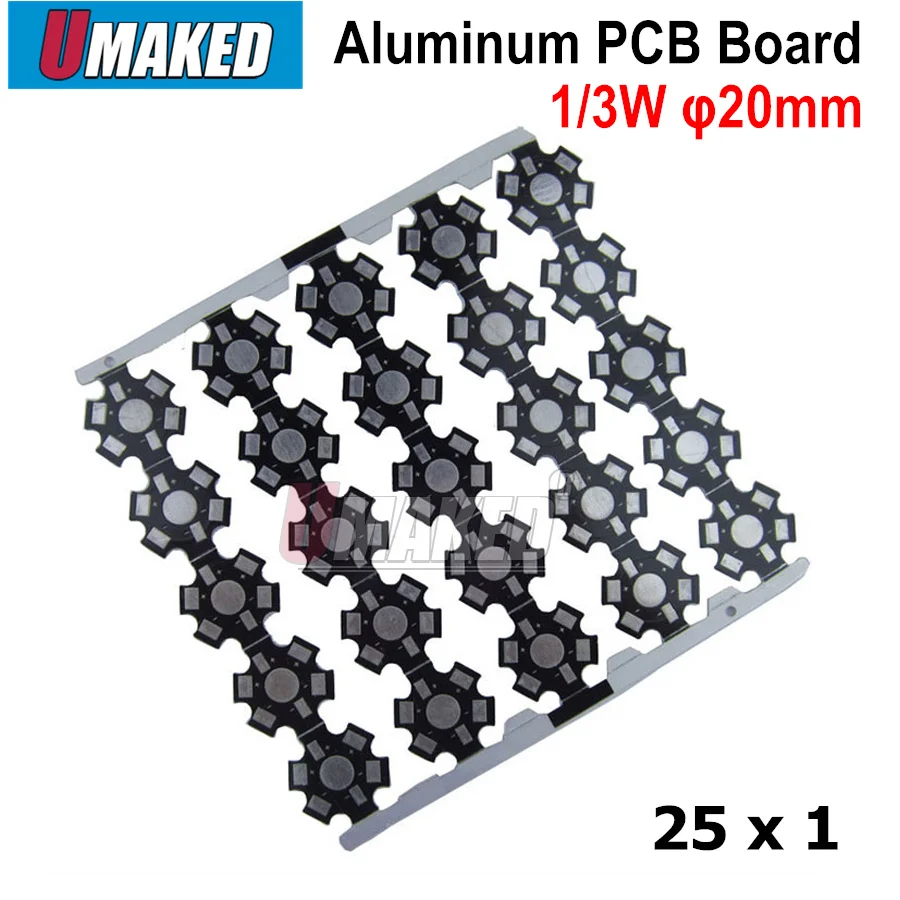 1W 3W 5W LED 램프 PCB 보드, 20mm led 알루미늄 베이스 플레이트, 고전력 led 비드, Led 방열판 보드 ...