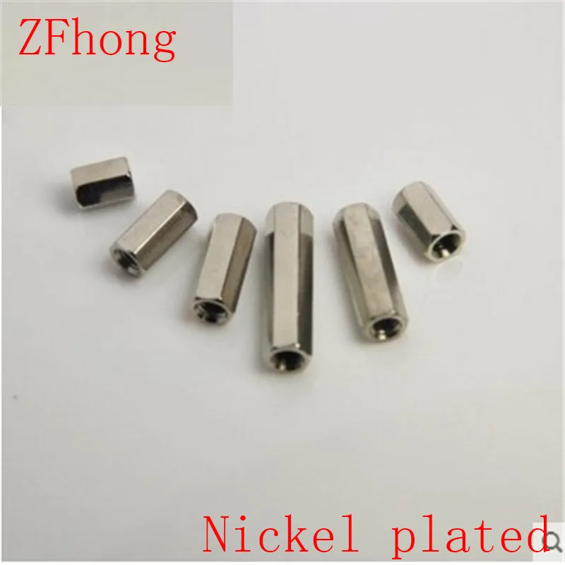 500pcs #4 40 Length 5mm or 6 mm Female Standoff Brass Nickel VGA DVI D ...