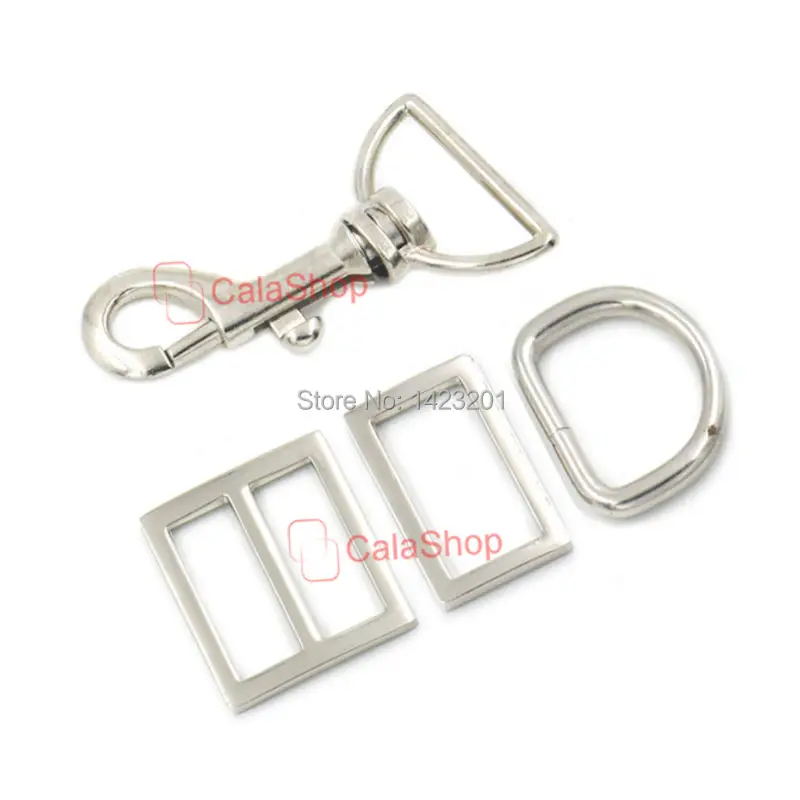 5 Sets / Lot 25mm Swivel Hook Clip Buckles Triglides Slides D Ring ...