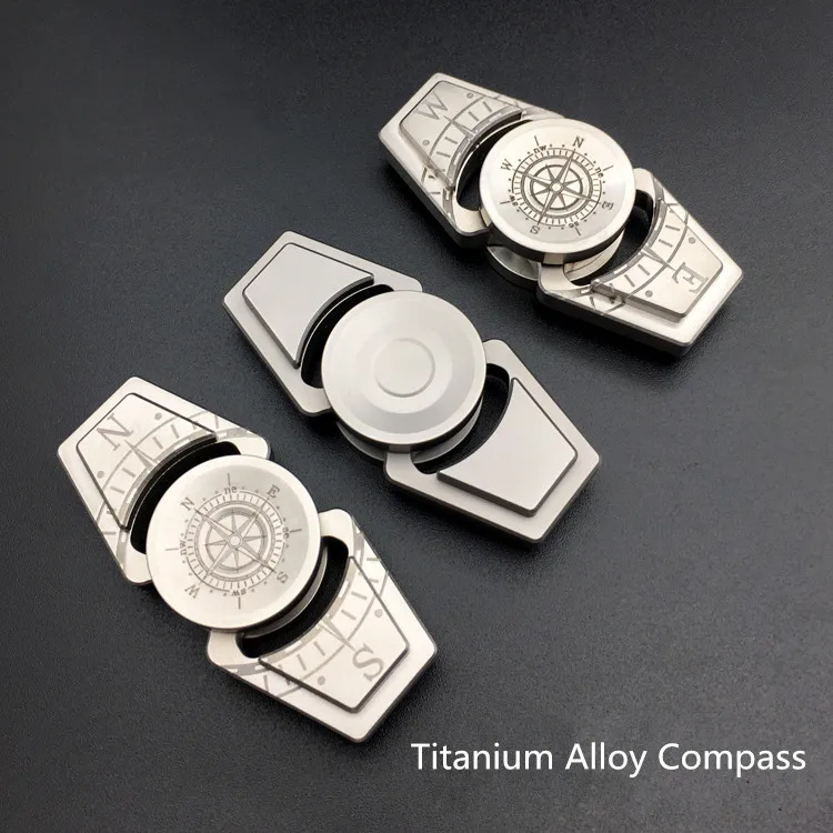 Mini Fidget Spinner Titanium Alloy Metal ZF Compass Full Zirconium Hand ...
