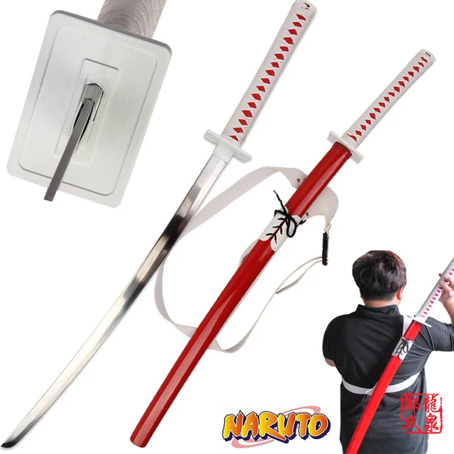 Naruto Sword Anime Ninja Omoi Katana Real Blade Stainless Steel Red ...